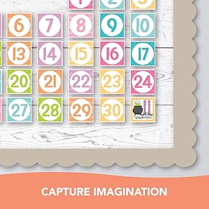 Amazon.com: Classroom Calendar Set Bulletin Board Decor – School ...