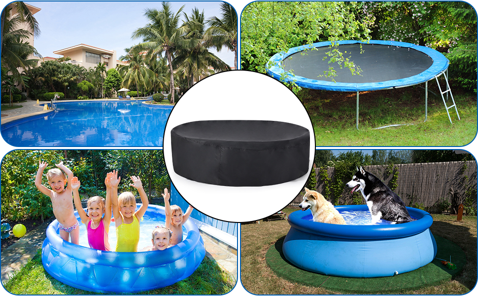 Amazon.com : Foldable Dog Pool Cover,Large Round Dog Pet Bath Pool Cover,Portable Pet Pool ...