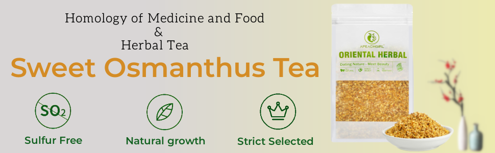 Amazon.com : APEACHGIRL Premium Sweet Osmanthus Tea (4.23oz), Loose Dried Osmanthus Flower, Used ...