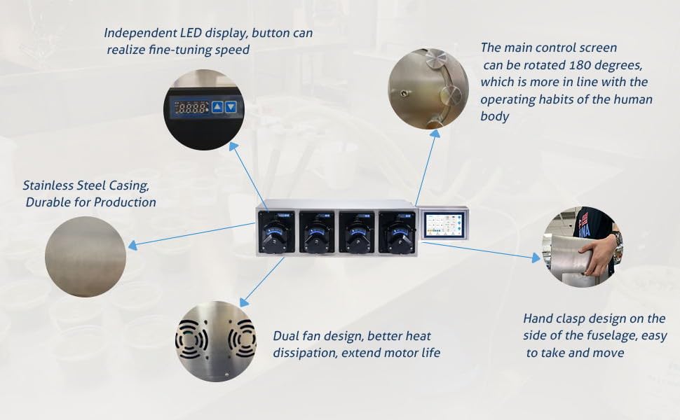UTF03/YZ35-13 Peristaltic Pump Industrial Chemical Liquid Dispensing Peristaltic Metering Pumps ...