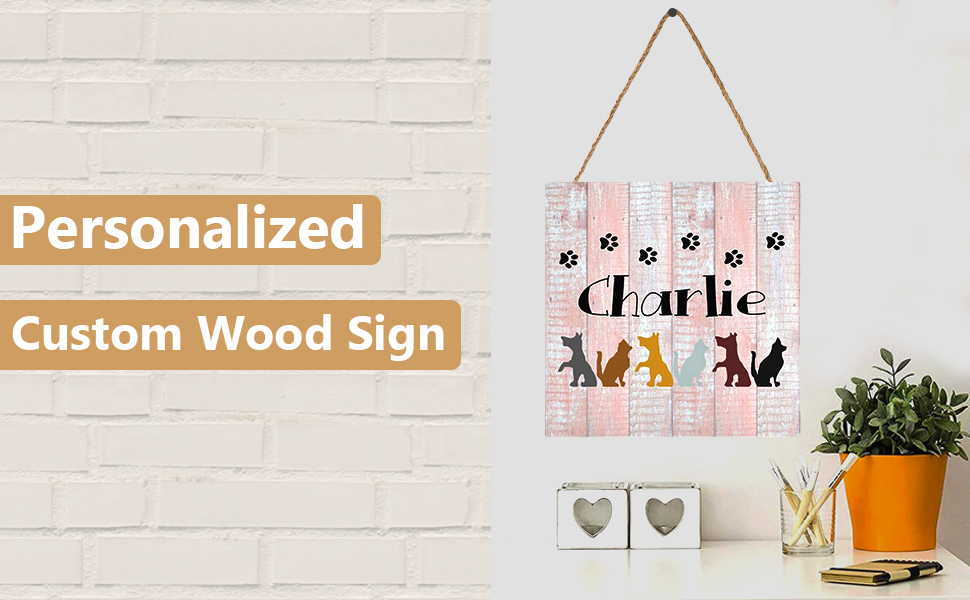 Amazon.com: Custom Signs Personalized Wood Sign 3D Print Home Decor ...