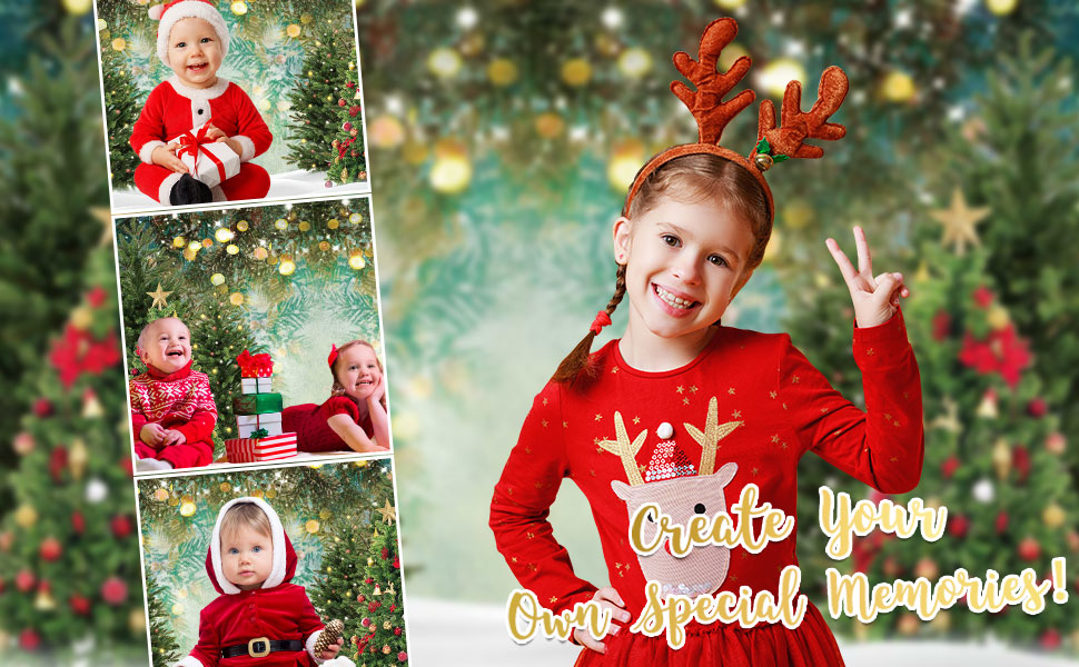 Amazon.com : Allenjoy 7x5ft Christmas Wonderland PineTree Backdrop ...