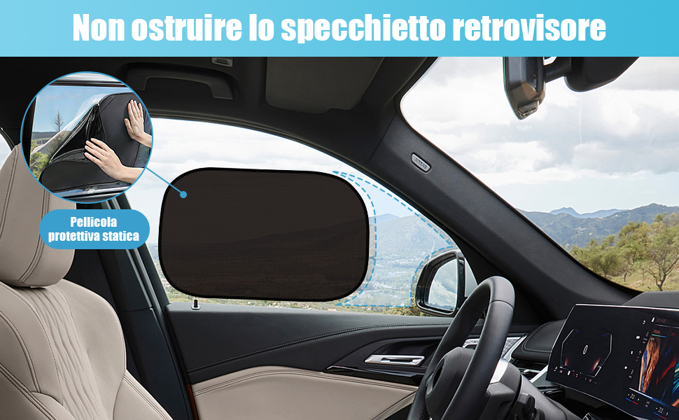 Zivacate Tendine parasole auto bambini, Parasole per Finestrini Laterali Auto con Protezione UV ...