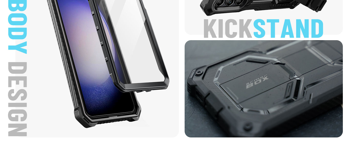 Amazon.com: i-Blason Armorbox Designed for Samsung Galaxy S23 FE Case with Kickstand & Belt Clip ...