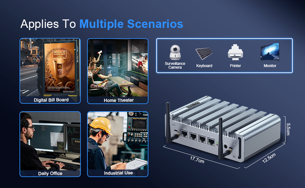 Amazon.com: HISTTON Firewall Mini PC Micro Appliance - Fanless 2.5GbE ...