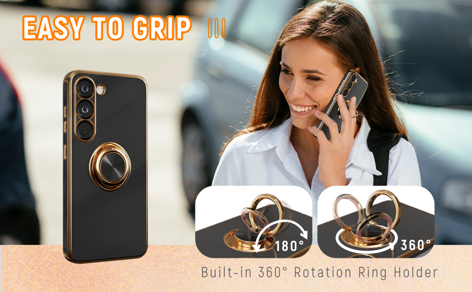 Amazon.com: yuanming ﻿for Galaxy S23 Case,+Screen Protector,with Magnetic Kickstand,Built-in 360 ...