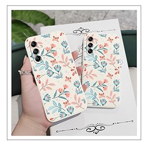 Amazon.com: LEECG for Samsung Galaxy A15 5G Case Creative Flower Pattern Slim Liquid Silicone ...
