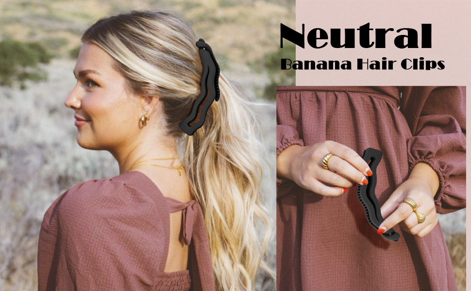 Amazon.com : Hapdoo 6PCS Banana Clips Hair, Matte Banana Hair Clips for Thick Hair Thin hair ...