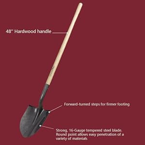 Amazon.com: Kylin Shovel Set Garden Digging Shovels Combo Square Flat Roud Point Shovel with ...