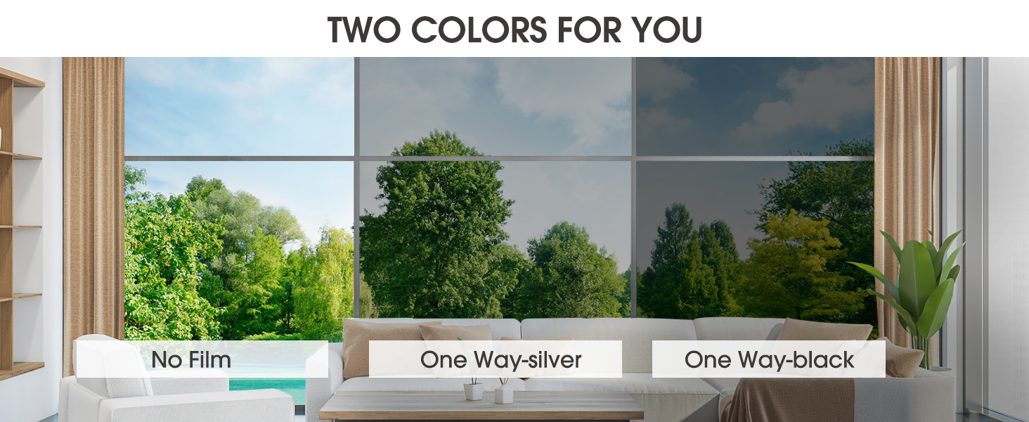 Amazon.com: Coavas One Way Privacy Window Film Window Tint for Home Heat Control Sun Blocking ...