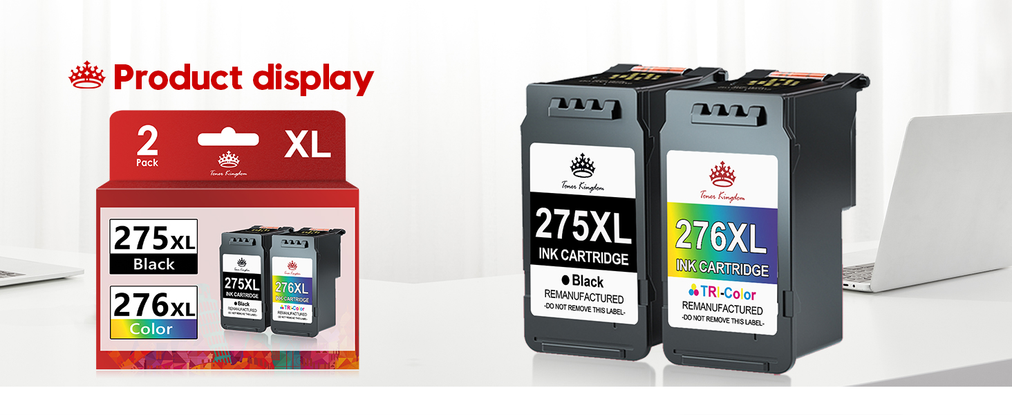 Amazon.com: Toner Kingdom Remanufactured Ink Cartridge Replacement for Canon 275 and 276 Ink ...