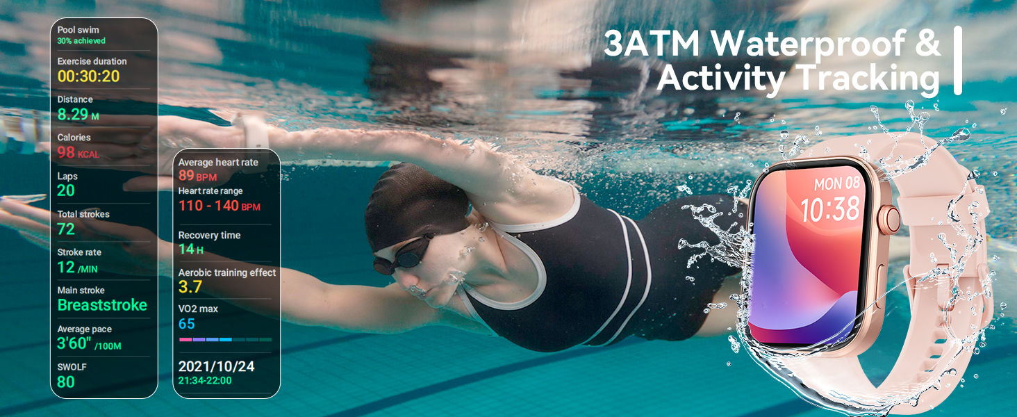 Amazon.com: Tensky Smart Watch for Women Android & iOS, AI Voice, 1.99" AMOLED Fitness Tracker ...