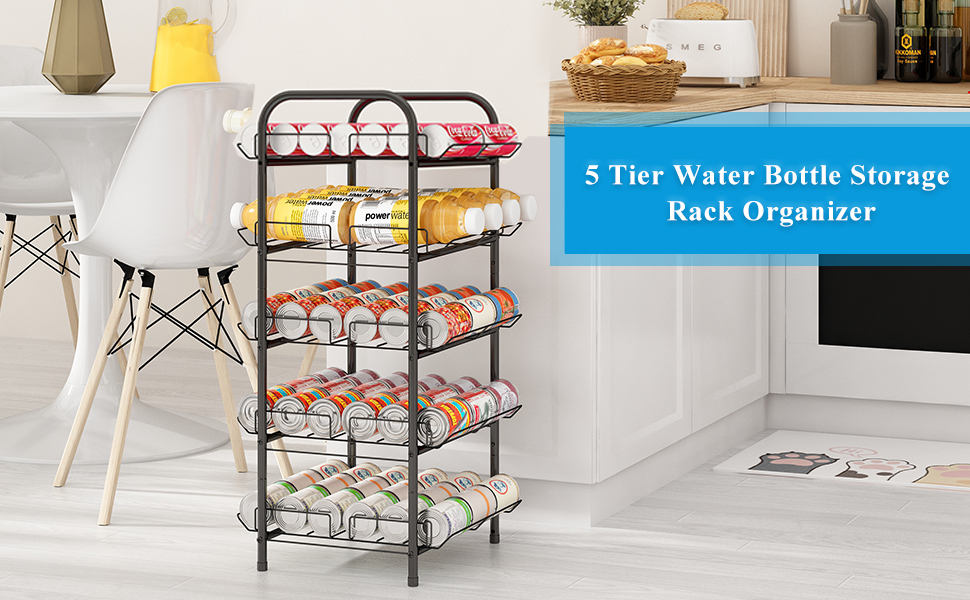Amazon.com: GILLAS 3 5 6 7 8 Tier Drink Organizer, Water Bottle Organizer, Metal Beverage Can ...