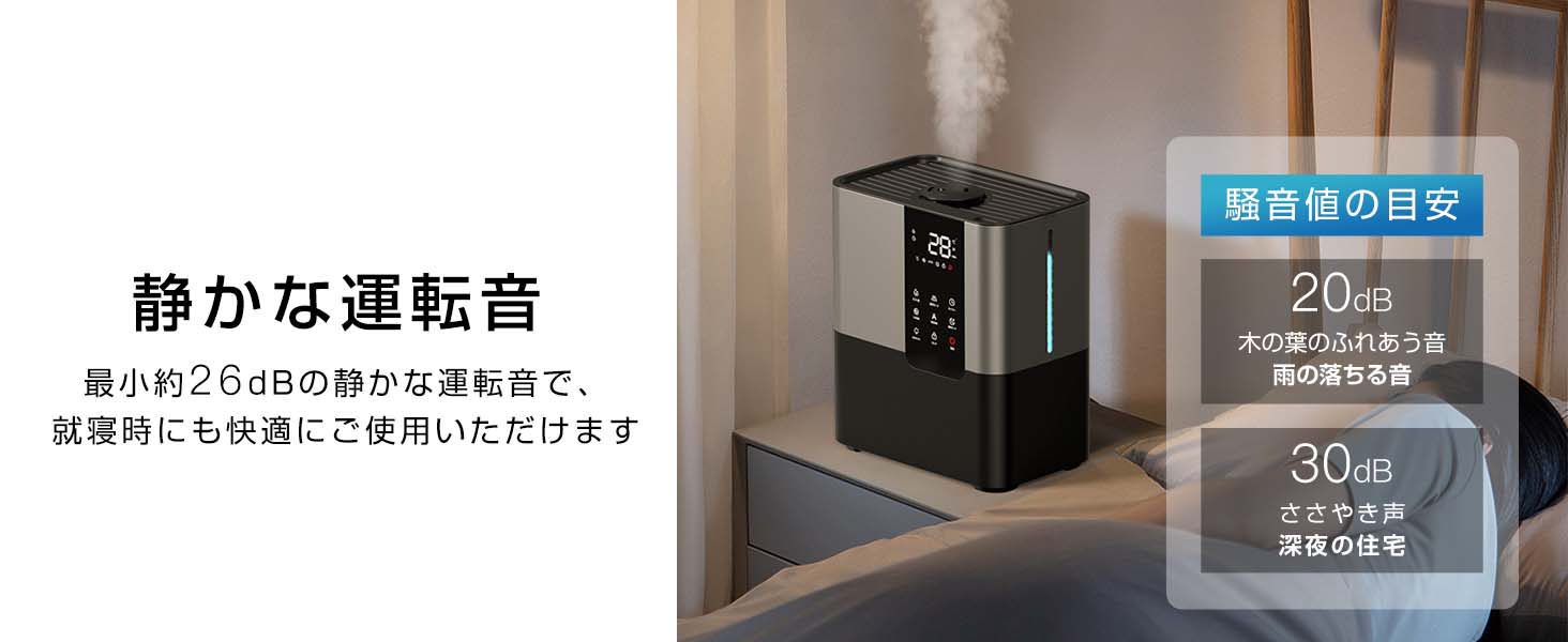 Amazon.co.jp: 加湿器 大容量 8L 【2024節電モデル・湿度調整・UV 除菌 】ハイブリッド式 最長72H連続運転 5段階湿度調整 加熱式 上から給水 超音波式 省エネ お ...