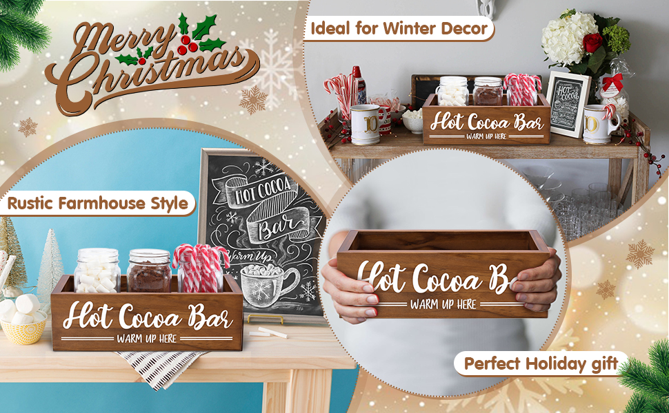 Amazon.com: Hot Cocoa Bar Box Hot Chocolate Bar Tray Hot Cocoa Station ...