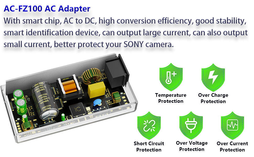 UORLEN NP-FZ100 Dummy Battery Continuous Power Adapter Kit for Sony Alpha A7III A7IV A7SIII ...