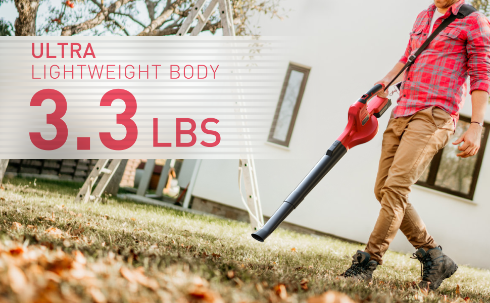 Amazon.com: Cordless Leaf Blower, 20V Lightweight Electric Blower with Battery and Charger ...