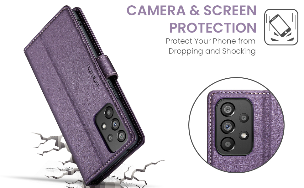 Amazon.com: FLIPALM for Samsung Galaxy A53 5G Wallet Case with RFID Blocking Credit Card Holder ...