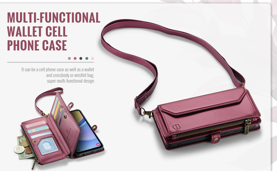 Amazon.com: Strapurs Wallet Case Compatible with Samsung Galaxy A15 5G RFID Blocking Card Holder ...