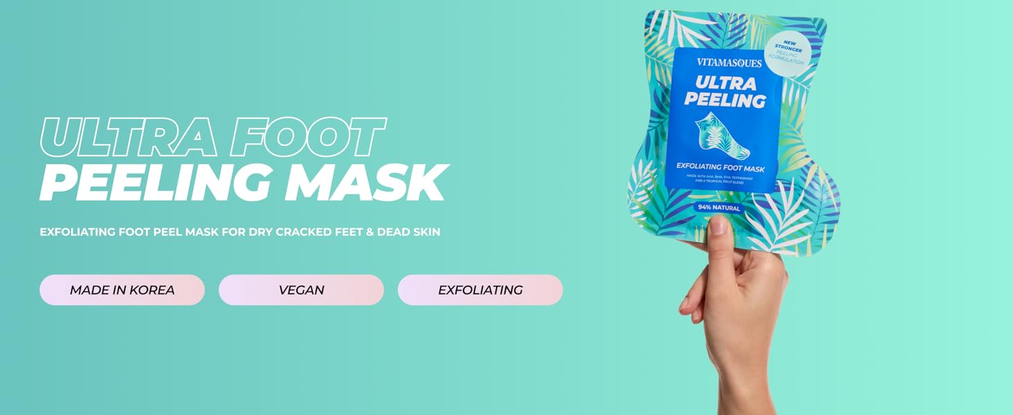Amazon.com: Vitamasques Foot Peeling Mask - 5 Pairs Professional Korean Exfoliating Foot Mask ...