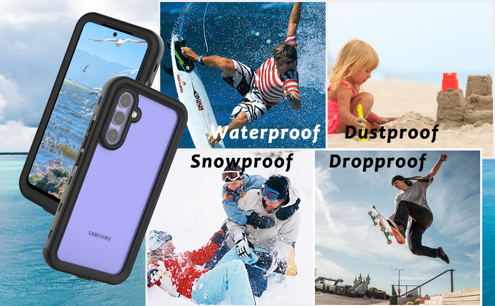 ASKCFENV for Samsung Galaxy A54 5G Phone Case Waterproof,Clear Lens/Camera/Screen Protector with ...