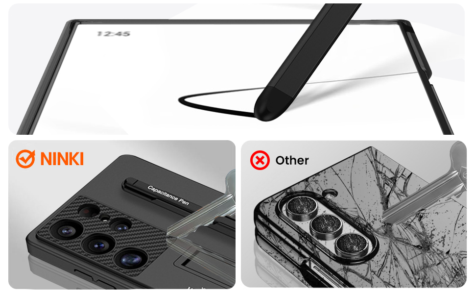 Amazon.com: NINKI for Samsung Galaxy S25 Ultra Phone Case with S Pen Holder,Thin Protective ...