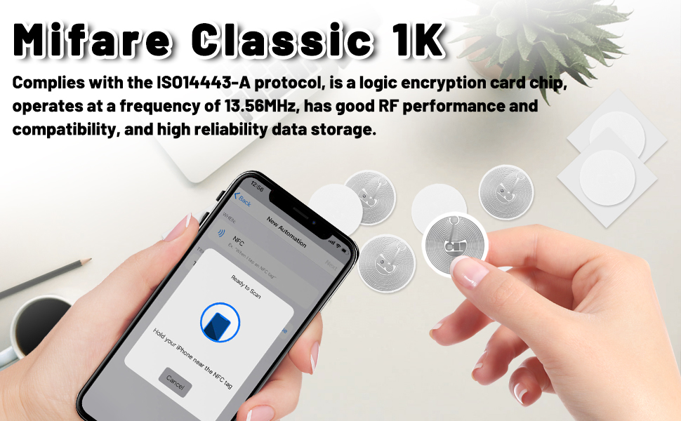 20 Pieces Mifare Classic 1k Rfid Smart Nfc Tags Iso14443a | Desertcart OMAN