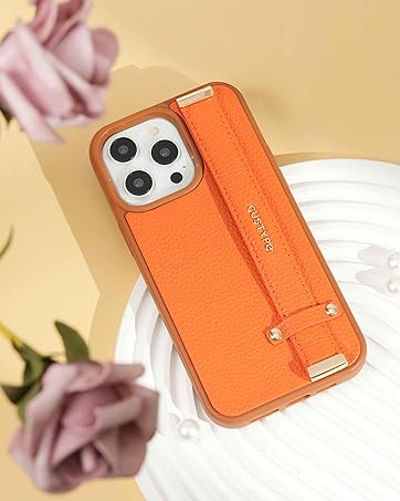 Amazon.com: CUSTYPE for iPhone 15 Pro Case with Adjustable Wristband Strap Kickstand, Hand Strap ...