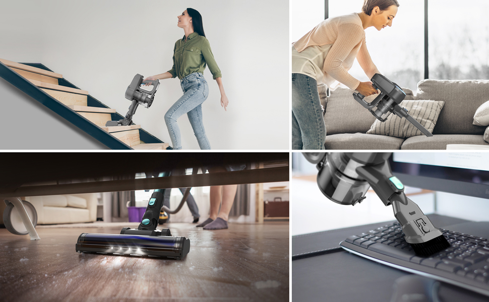 Amazon.de: Akku Staubsauger, 20000pa Saugleistung Ultraleichter Staubsauger Kabellos, Vacuum ...