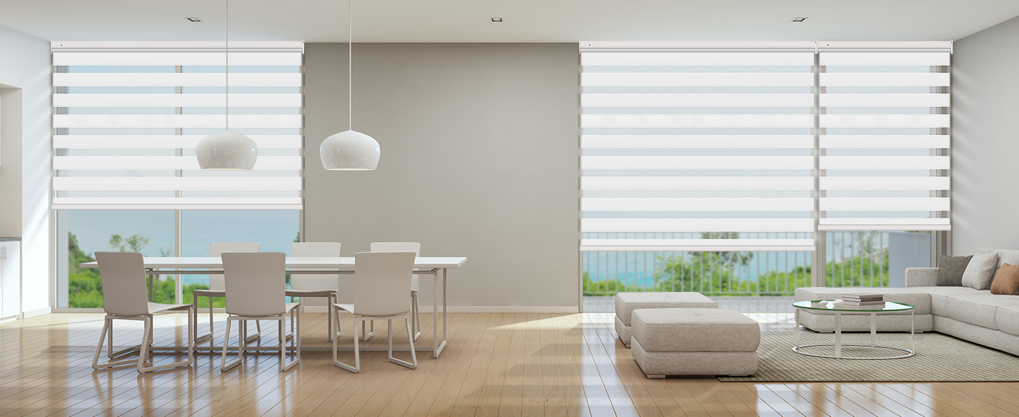 Amazon.com: Grandekor Motorized Zebra Blinds with Remote Control, Smart Blinds Custom Size ...