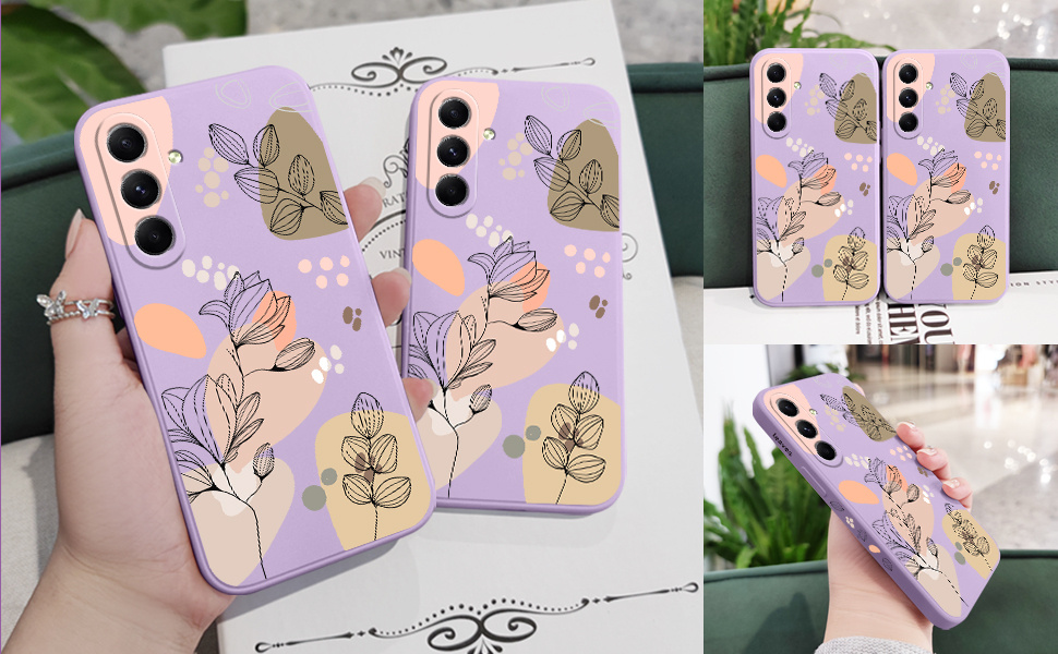 LEECG - Funda para Samsung Galaxy A54 5G, diseño de mariposas de flores para Galaxy A54 ...