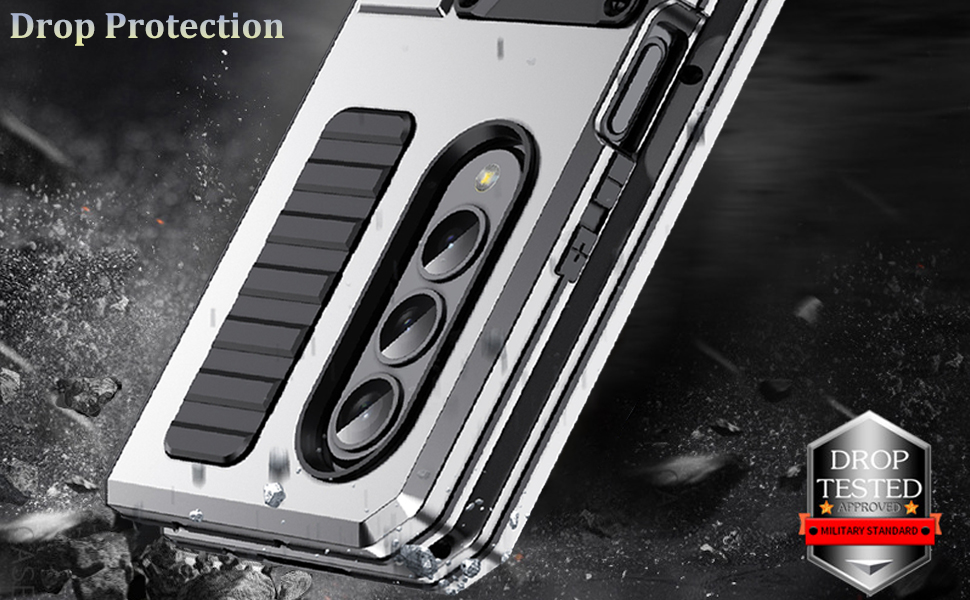NINKI Compatible for Samsung Galaxy Z Fold 4 5G Phone Case with Hinge Protector & Stand,6ft Drop ...