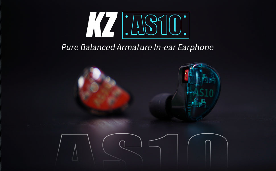 Amazon.com: KZ AS10 Monitors Headphone Earbuds 5 Balanced Armature Driver, Noise Cancelling ...