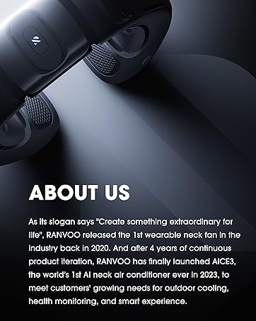 Amazon.com: RANVOO No.1 AI Cooling A/C AICE 3 AI Neck Air Conditioner 7000mAh 30H [Full-body ...