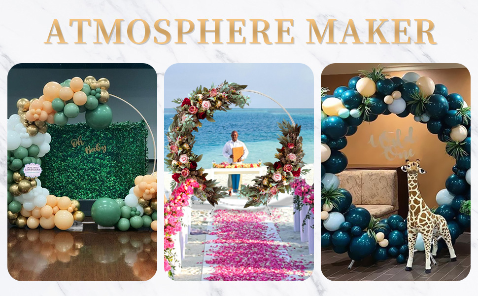 Amazon.com: Round Backdrop Stand, 6.7ft Aluminum Balloon Arch Kit ...