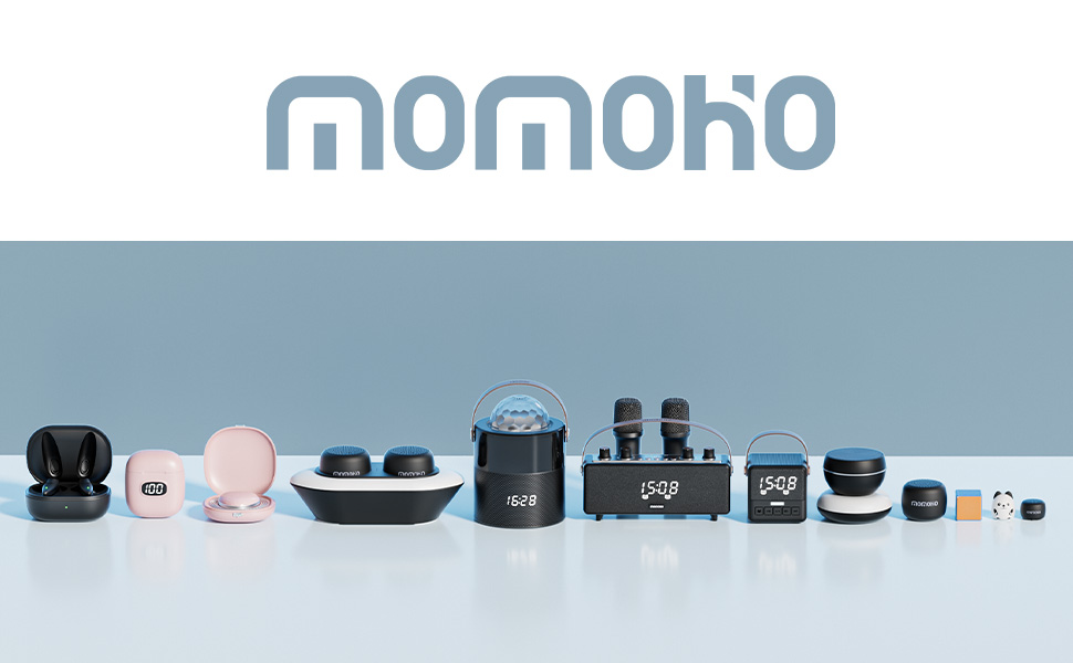 Amazon.com: MOMOHO Karaoke Machine, Mini Portable Bluetooth Speaker Wireless with 2 Wireless ...