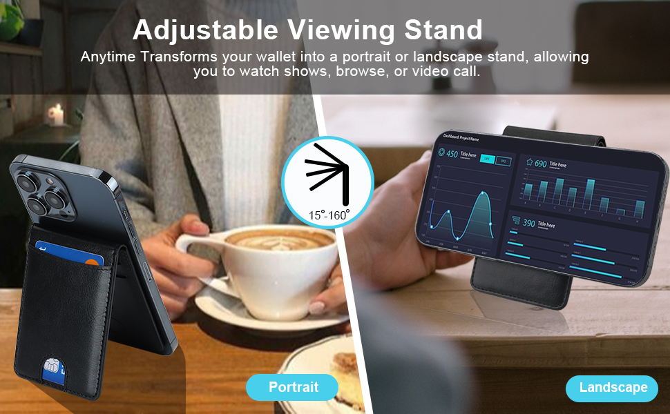 Amazon.com: KIHUWEY for MagSafe Wallet Card Holder with Magnetic, Mag Safe Leather Detachable ...