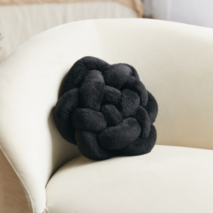 Amazon.com: 2C Home Large Black Knot Pillow | 13" Knotted Pillow ...