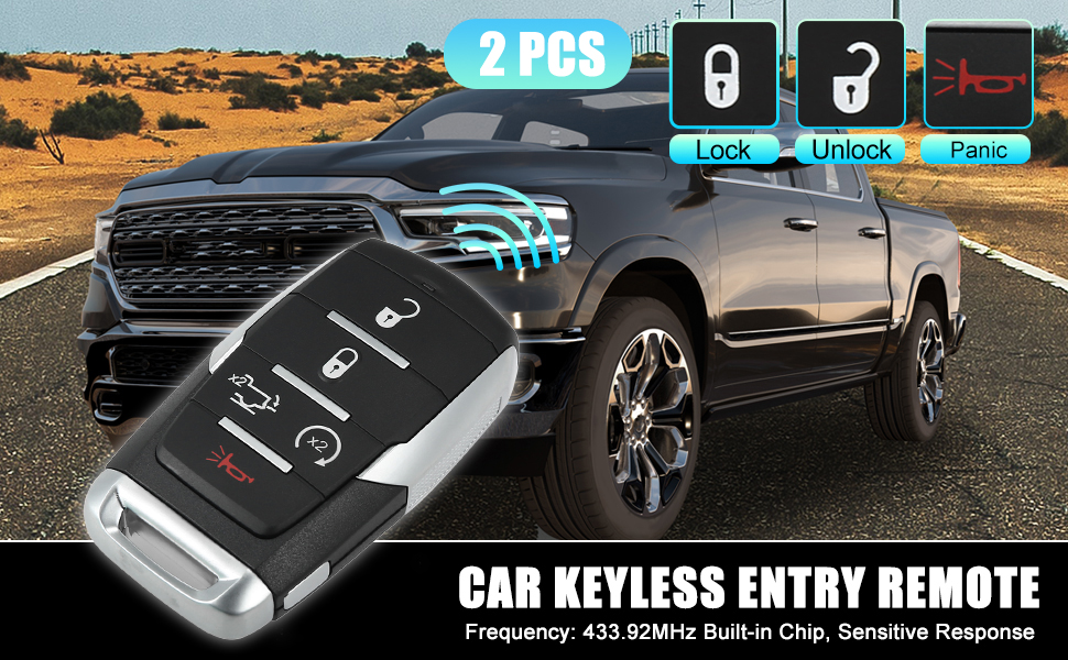 Amazon.com: X AUTOHAUX 2pcs 433.92Mhz Replacement Keyless Entry Remote ...