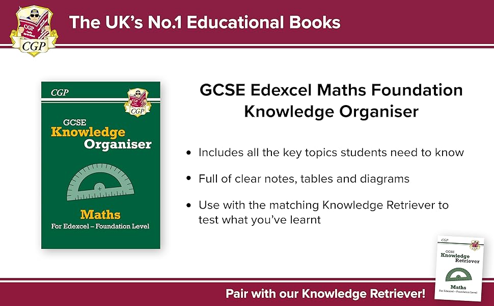 GCSE Maths Edexcel Knowledge Organiser -... by CGP Books