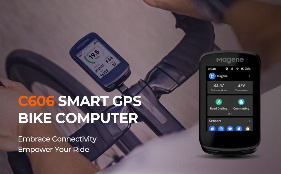 Magene C606 Touch Screen GPS Computer da bicicletta Navigazione WiFi Bluetooth Trasferimento ...