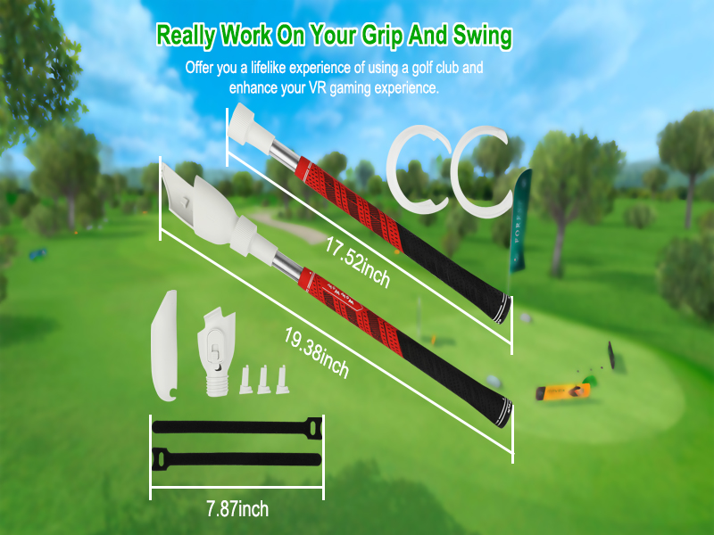 Amazon.com: VR Golf Controller Attachment fit for meta Oculus Quest 2,Golf Club Left Right ...