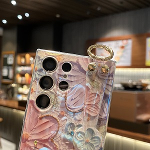 Amazon.com: Lastma for Samsung Galaxy S23 Ultra 6.8" Case with Wrist Strap Stand Glitter IMD ...