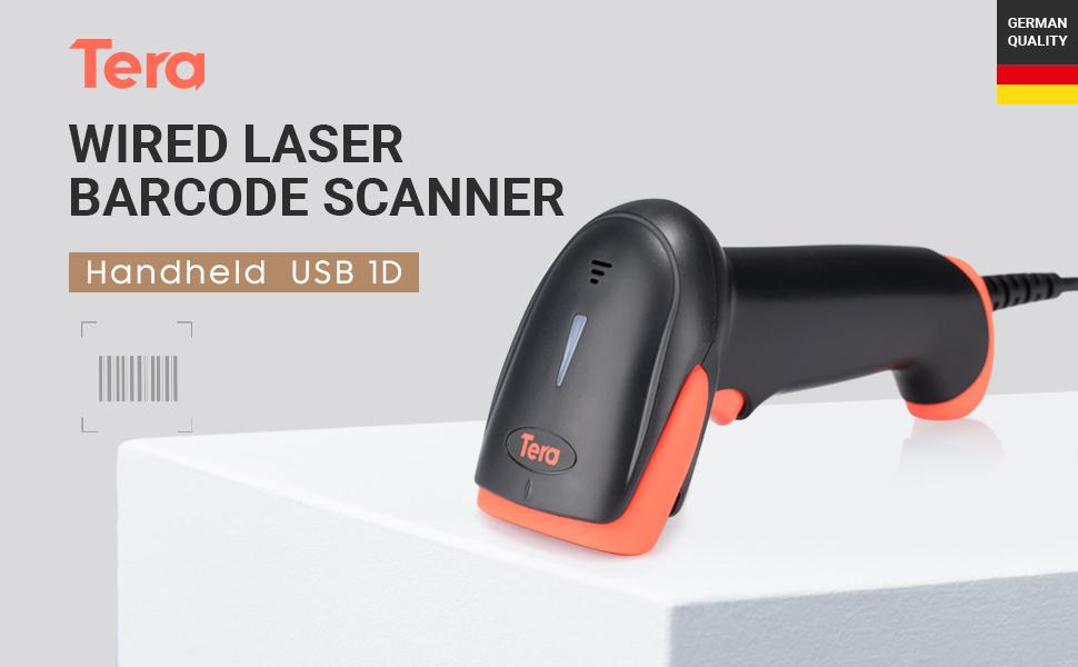 Amazon.com: Tera 1D Laser Barcode Scanner Wired Bar Code Scanner ...
