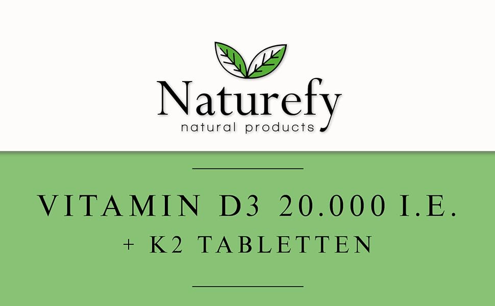 Vitamin D3 K2 Hochdosiert 20.000 – 240 Tabletten – Vitamin D 20.000 IE – Vitamin D3 K2 Tabletten ...