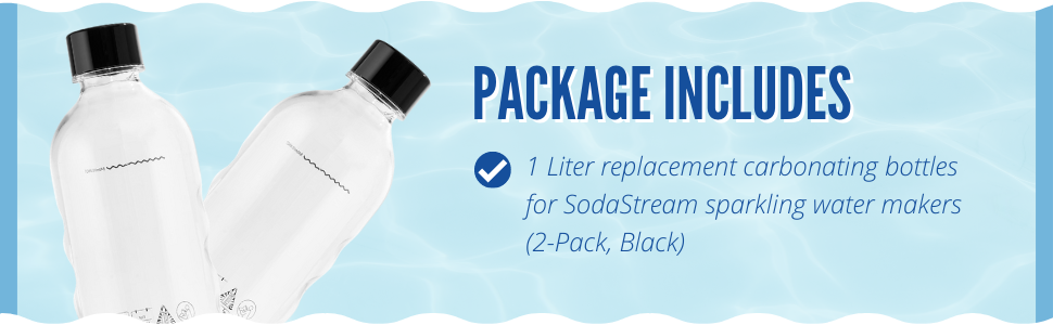 Amazon.com: Replacement Bottle for sodastream Carbonating Sparkling Water Machine 1 Liter (2 ...