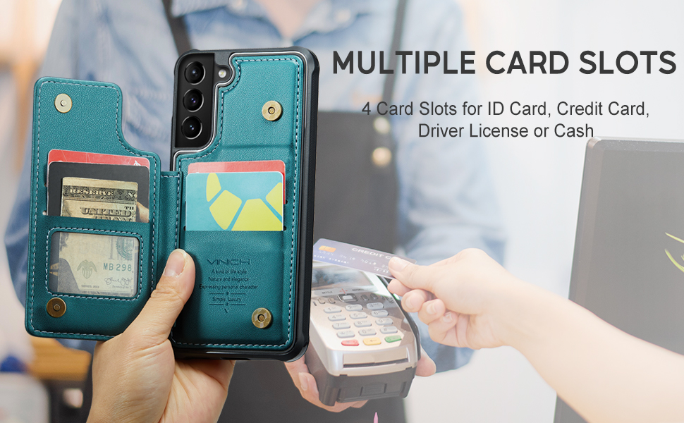 Amazon.com: Vinich for Samsung Galaxy S21 Wallet Case with Card Holder, RFID Blocking Credit ...