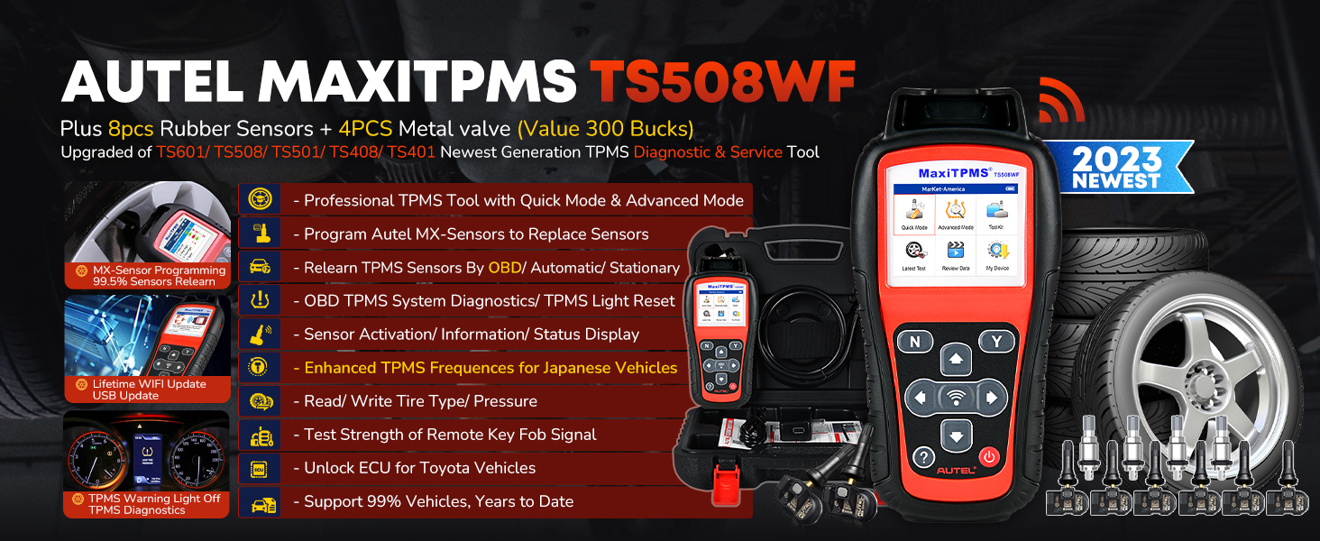Amazon.com: Autel MaxiTPMS TS508WF KIT [2023 Enhanced WiFi Ver. of ...