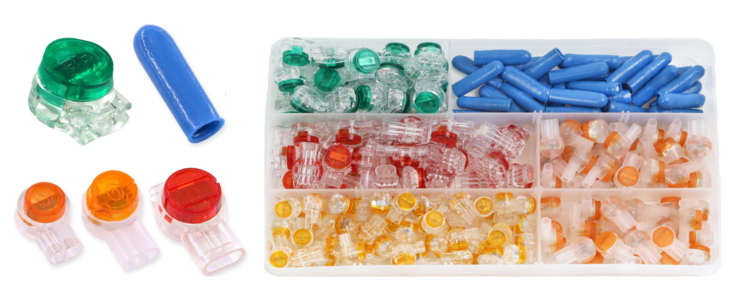 XINTAIHELE Telephone Wire Connector Kit 210PCS K1-UY/K2-UR/K3-UR2/K5/B Data Phone Wire Crimp ...