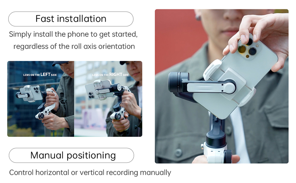 Amazon.com: Feiyu SCORP Mini P Kit, Smartphone Gimbal Stabilizer with Magnetic Fill Light ...